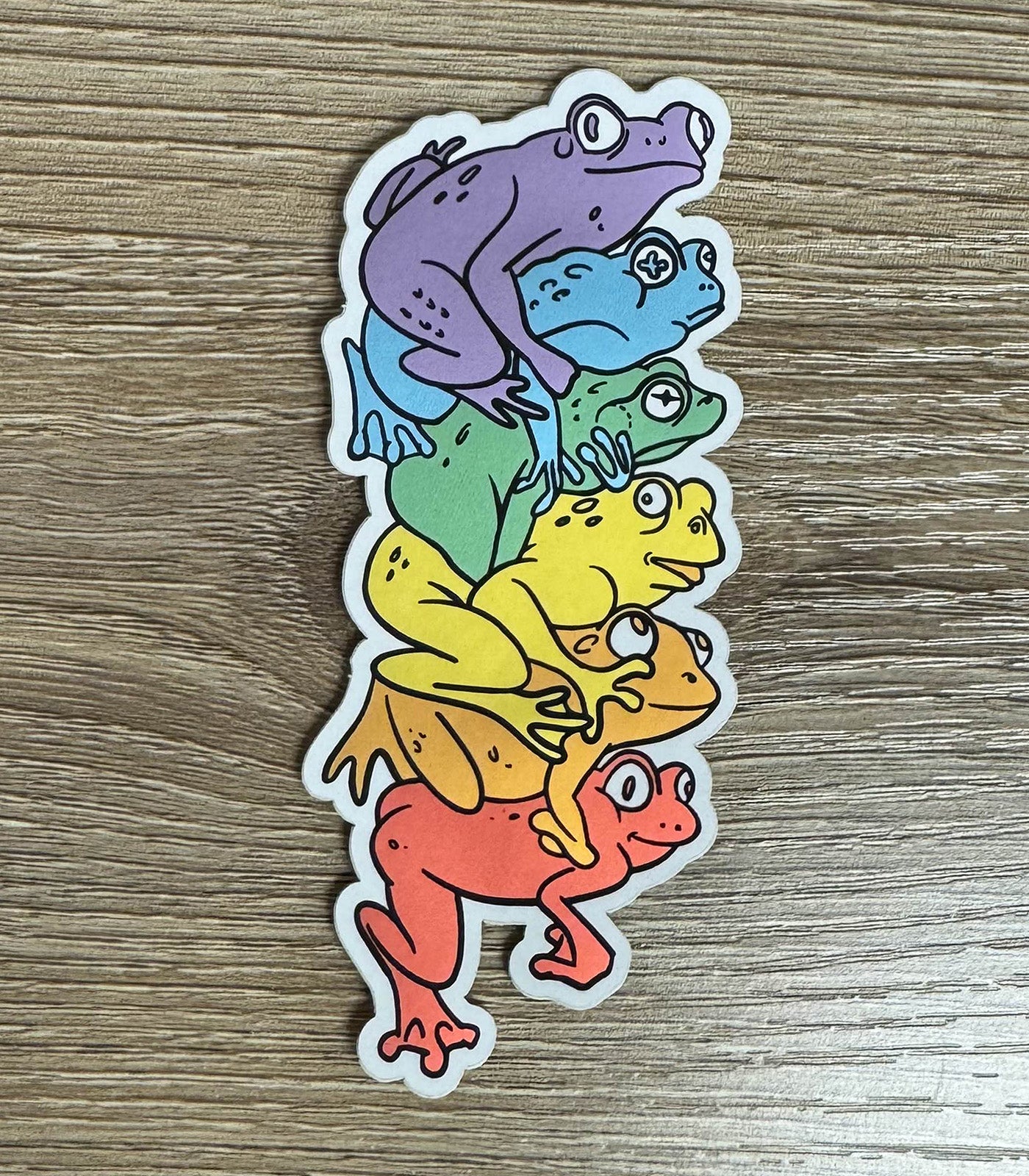 Frog Pile Sticker – Neon Grizzly